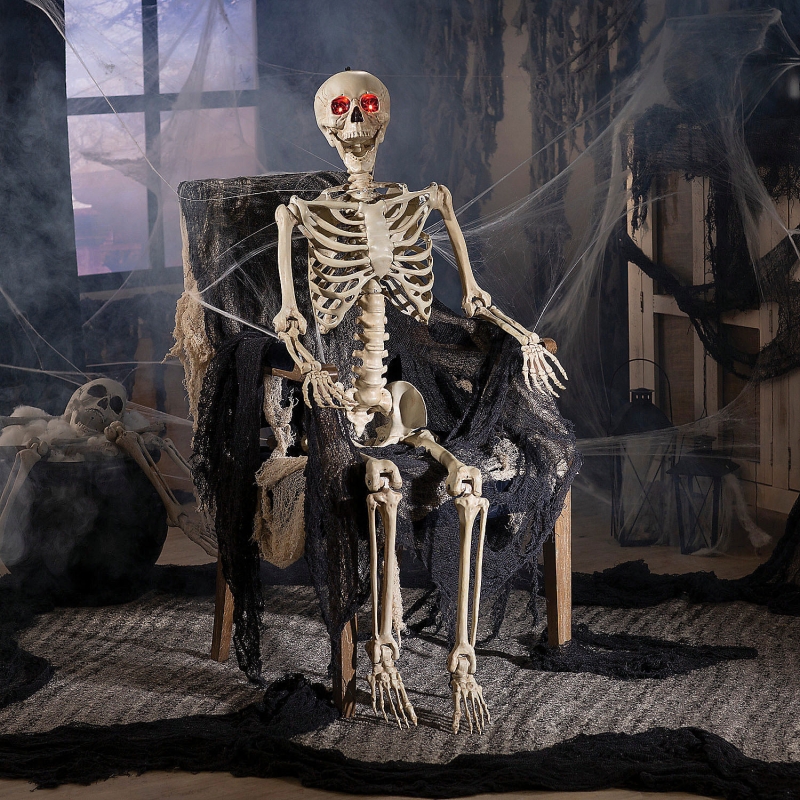 5 Ft. Life Size Posable Skeleton Halloween Decoration
