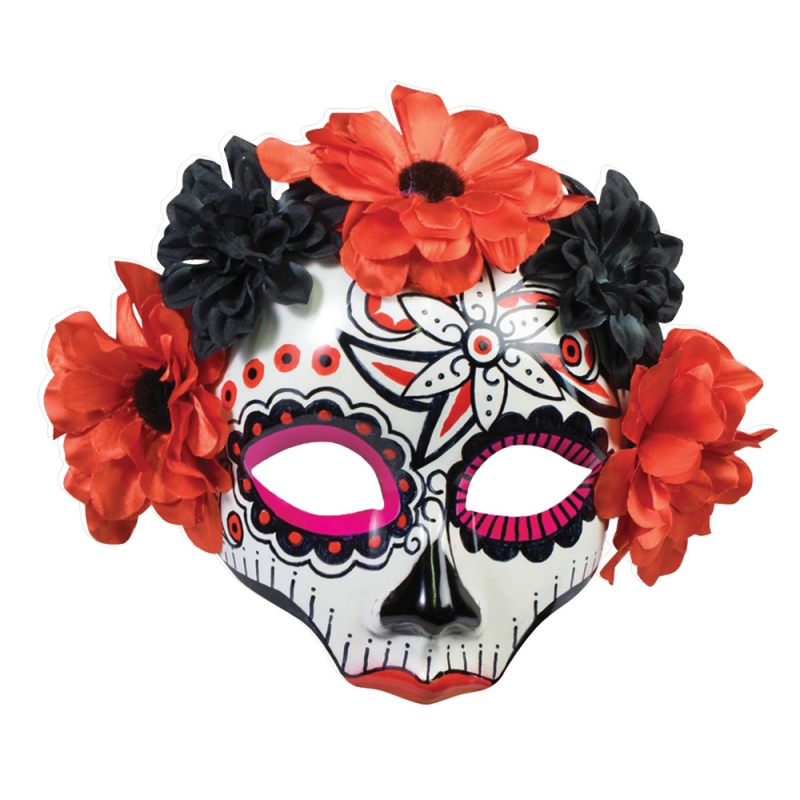 Day Of Dead Skull Female Mask