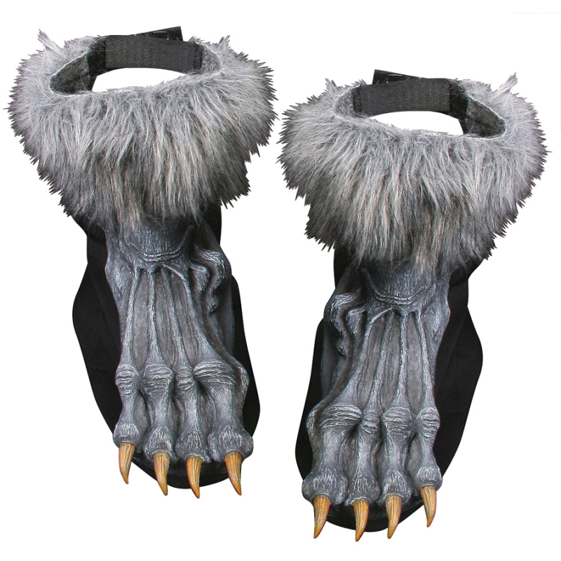 Werewolf Shoe Cover Adult Grey