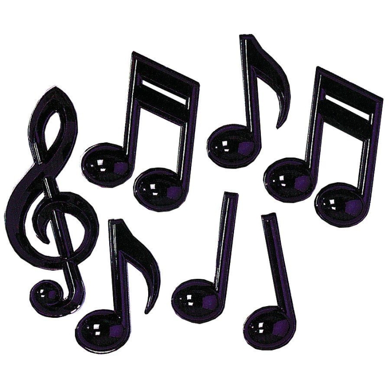 Music Notes Plastic Pack Of 7